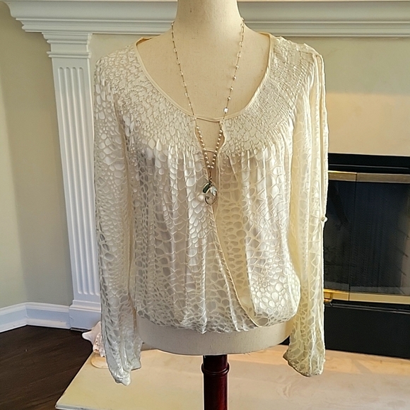 BCBGMaxAzria | Tops | Medium Cream Bcbg Blouse | Poshmark